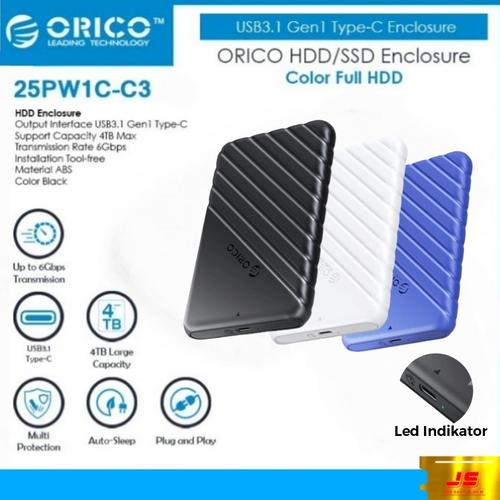 Jual ORICO 25PW1C-C3 Hard Drive Enclosure 2,5 inch USB 3.1 GEN1 Type C ...