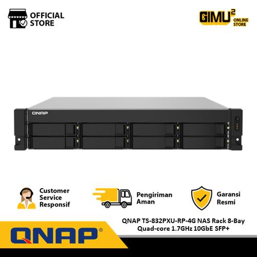 Promo QNAP TS-832PXU-RP-4G NAS Rack 8-Bay Quad-core 1.7GHz 10GbE SFP+ ...