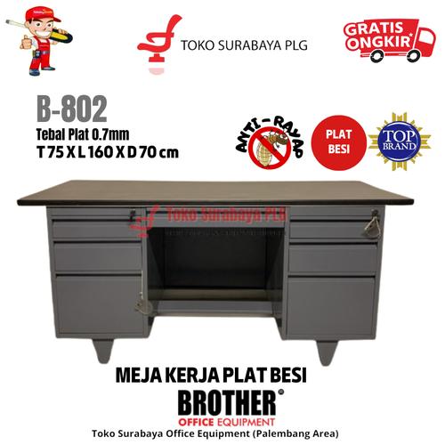 Jual Meja Tulis Plat Besi Meja Kantor Meja Kerja Besi 1 Biro B 802 ...