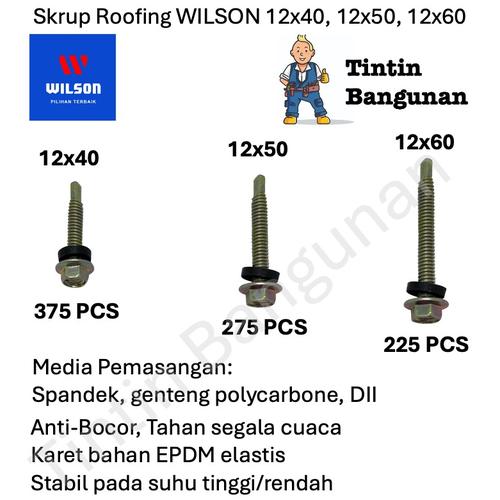 Jual Skrup Roofing WILSON 12x40 (isi 365 PCS), 12x50 (isi 275 PCS ...