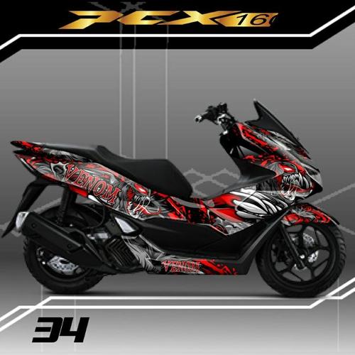 Jual Decal Variasi Stiker Motor Pcx 160/150 Fullbody Venom - Hijau, pcx ...