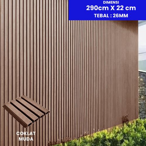 Jual WPC WALLPANEL OUTDOOR / WALL PANEL KAYU OUTDOOR - Coklat Muda ...