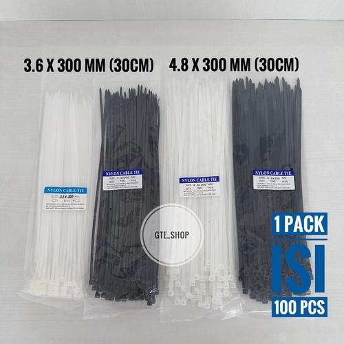Jual Kabel Ties 30cm (300mm) PROMO TERMURAH Cabel Tie Putih dan Hitam ...