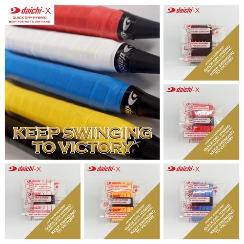 Jual Grip Karet / Over Grip Karet DAICHI - X QUICK DRY HYBRID ...