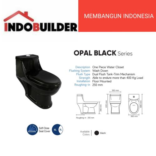 Jual TRILLIUNWARE CLOSET DUDUK OPAL BLACK SET / KLOSET DUDUK HITAM ...