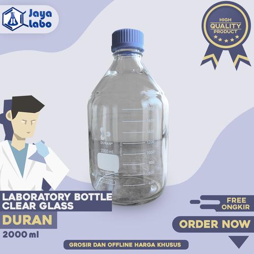 Jual DURAN BOTOL SAMPEL Vol. 2.000 ml (2 Liter) / LAB BOTTLE KACA ...