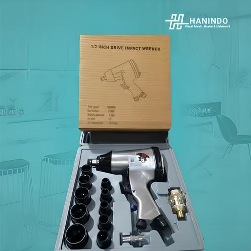 Jual Alat Bor Pembuka Roda Angin Sock Air Impact Wrench 1/2" Set ...