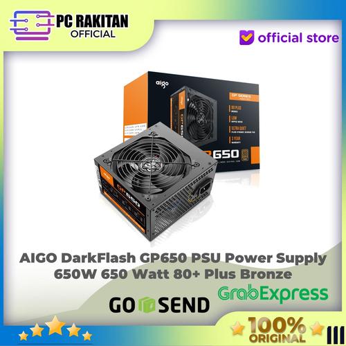 Promo AIGO DarkFlash GP650 PSU Power Supply 650W 650 Watt 80+ Plus ...