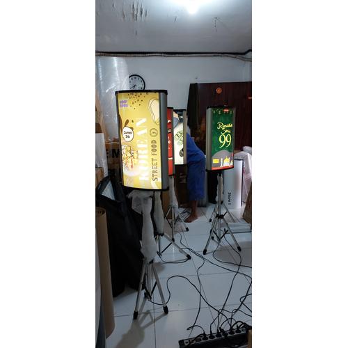 Jual Tripod Rotary Light Box / Rotary Light Box Banner Stand plus print ...