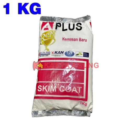 Jual APLUS Skimcoat Merah 1 KG / Kompon Skim Coat Plamir Acian Dinding ...