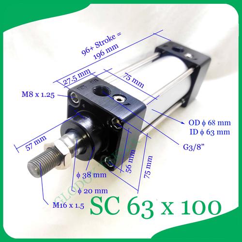 Jual SC63-100 Air Cylinder SC63x100 Silinder Angin, Pneumatic Cylinder - Jakarta Barat - Glodok ...