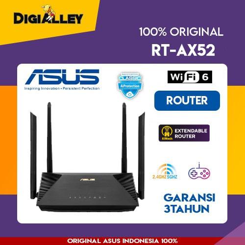 Jual Asus RT AX52 AX1800 Dual Band WiFi 6 Extendable Router RTAX52 With ...