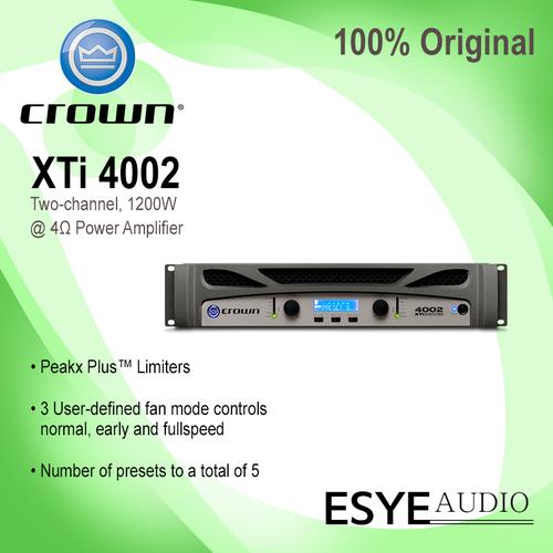 Promo Crown XTi 4002 Two-channel, 1200W @ 4Ω Power Amplifier Cicil 0% ...