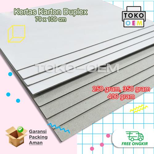 Jual KERTAS KARTON DUPLEX CARTON DUPLEK 79 x 109 cm KERTAS POLA TEBAL ...