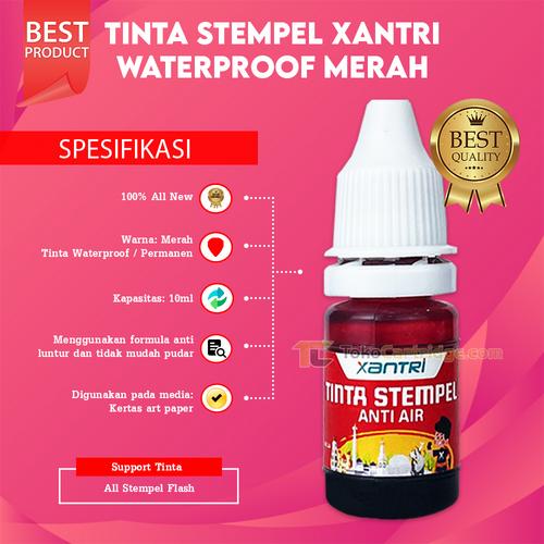 Jual Tinta Stempel Flash 10ml, Refill Stamp Ink Waterproof Hitam 10 Ml ...
