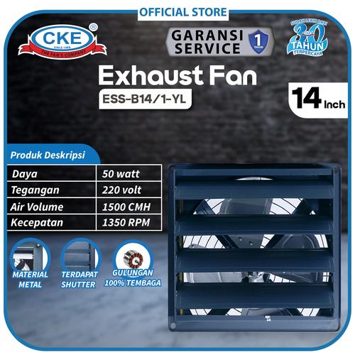 Promo Exhaust Fan CKE Standard Shutter BN ESS-B14/1 14Inch Fan Rumah Toilet Cicil 0% 3x ...