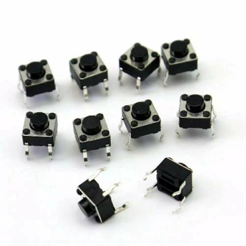 Jual Tactile Switch PTT 4 Pin 6x6x5 Push Button Saklar Tekan Arduino ...