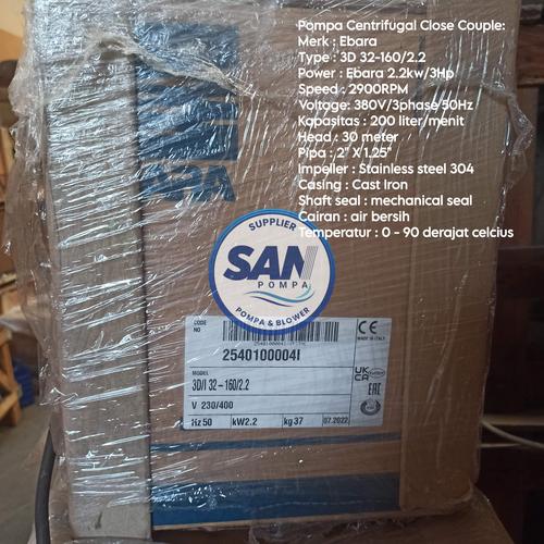 Jual Pompa Ebara 3D 32-160/2.2 KW 3 HP Head 32 m - Centrifugal Closed Pump - Kab. Sidoarjo - SAN ...