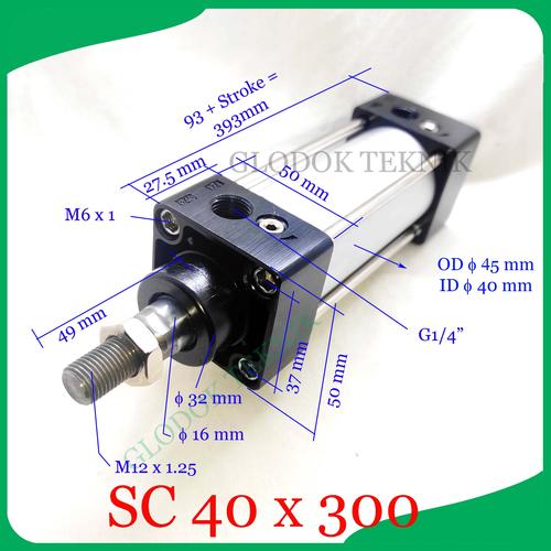 Jual SC40-300 Air Cylinder SC40x300 Silinder Angin, Pneumatic Cylinder - Jakarta Barat - Glodok ...