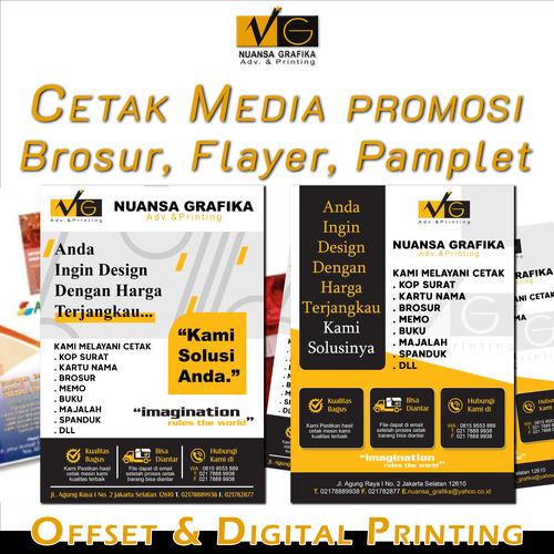 Jual Cetak Print Brosur Flayer Pamplet Media Promosi - 2 Sisi A4, Art ...