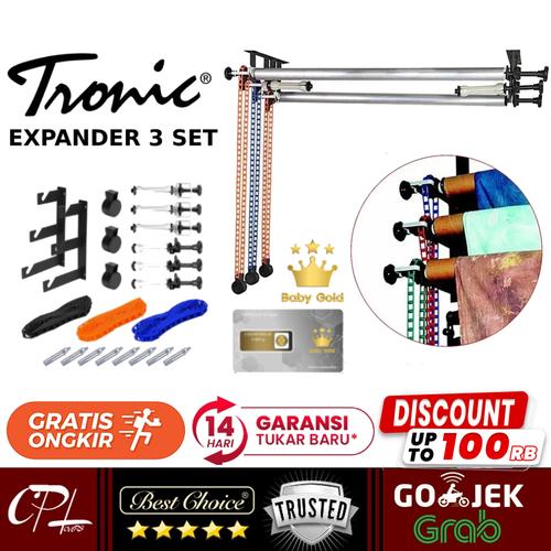 Jual Background Expander 3 set Bar Manual Stand kain Layar Roller ...