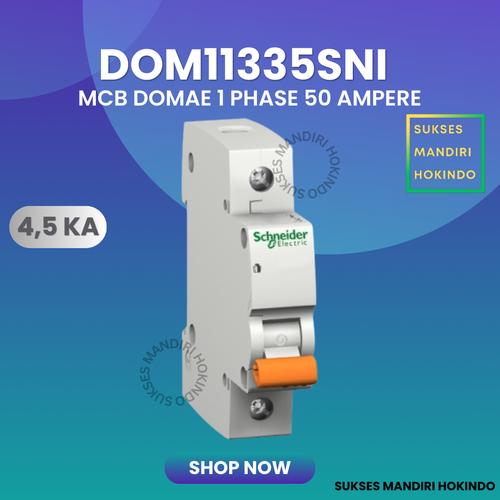 Promo MCB 1p 50a 1 Phase 50 Ampere Original SNI Schneider DOMAE 1Pas ...