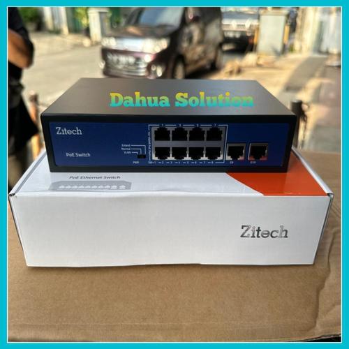 Jual PoE Switch 8 Port Zitech ZT-HN8H2G-96 PoE Switch-10 Port with 8 ...