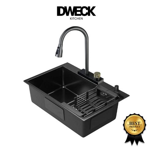 Promo DWECK - Kitchen Sink Black Stainless 304 Kran Waterfall Modern ...