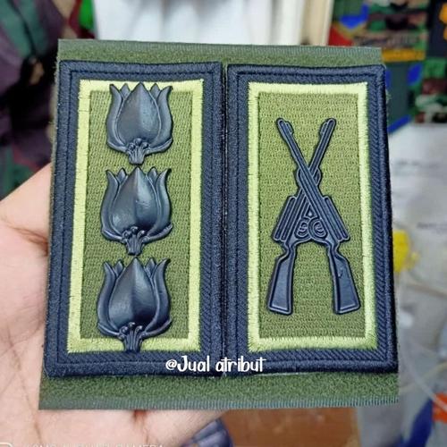 Jual Pangkat kerah baju PDL Darat Kolonel korps INFANTERI logam timbul ...