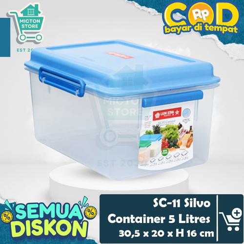 Promo MICTON Lion Star SC-11 Silvo Container 5 Liter Storage Dry Box ...