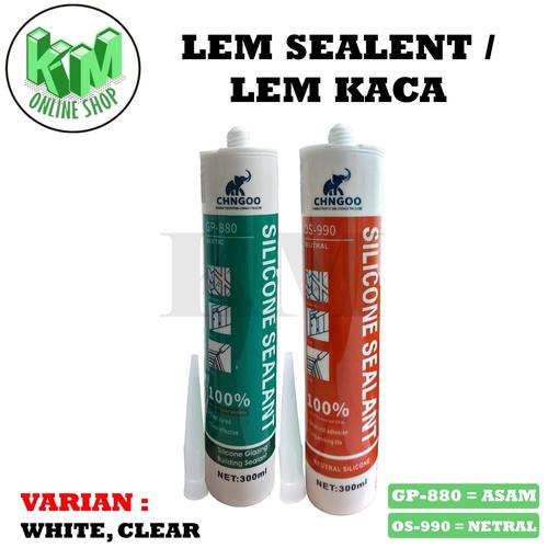 Promo Lem Sealant Kaca Lem Silicone Asam, Netral Lem Kaca Black,White ...