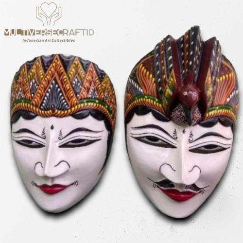 Jual PG~ 1 Set Topeng Wayang Batik Rama Shinta Batik Variasi Putih ...