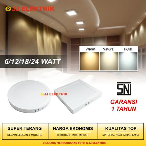 Jual Lampu LED Downlight Tempel Plafon Panel Outbow 6W 12W 18W 24W ...