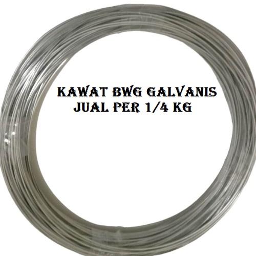 Jual Per 1/4 kg Kawat BWG Putih No 14 Galvanis 2.1 mm Alat Pengikat Beton Tiang Bangunan Steel ...