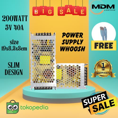 Jual Power Supply Running Text Videotron 5V 40A 200Watt Slim ...