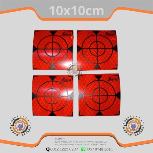 Jual Survey Reflector Sheet 10x10cm Merah / Prisma Target Sticker ...