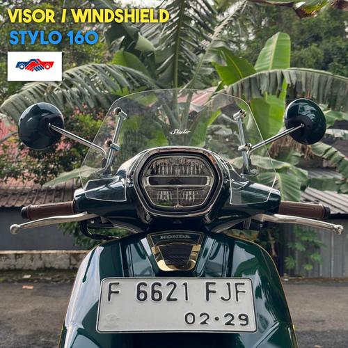 Jual visor windshield STYLO 160 include breket bahan akrilik - clear ...