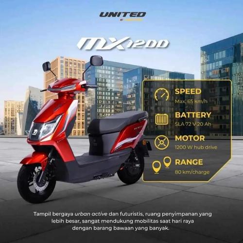 Jual motor listrik united mx 1200 - Kota Bandung - MotorListrikBandung ...