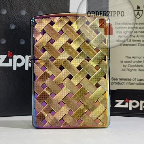 Jual Zippo Original Armor Diagonal Weave Design 2 sisi Titanium Coating Japan Official - Jakarta ...