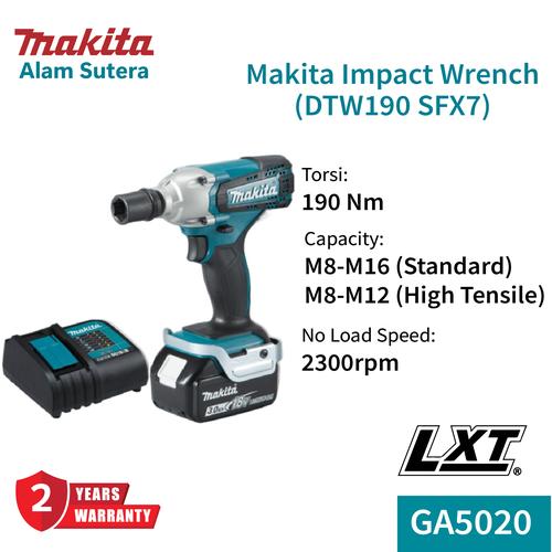 Promo Makita DTW190 SFX7 / DTW 190 SFX7 Pembuka Baut Cordless Impact ...