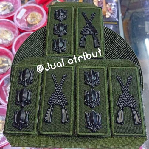 Jual Pangkat kerah baju PDL Kolonel Infanteri AD logam timbul - LIS ...
