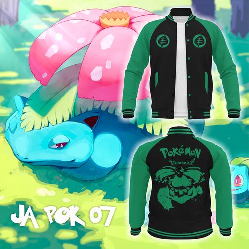Jual JAKET ANIME GAME POKEMON VENUSAUR VERSITY VARSITY JACKET JA POK 07 ...