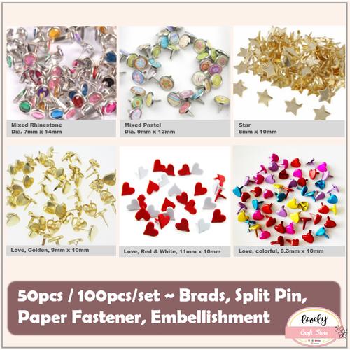 Jual Brads, Paper Fastener, Split Pins, Pin Kertas Scrapbook ...