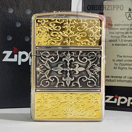 Jual Zippo Original Armor Filigree Arabesque Silver Gold 5 sisi Japan Official - Jakarta Selatan ...