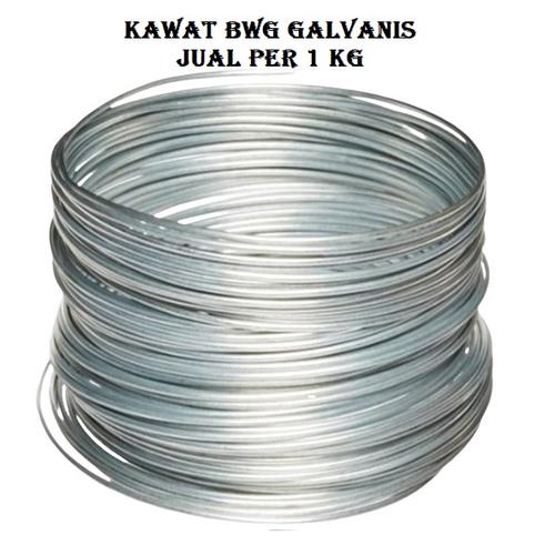 Jual Per 1 kg Kawat BWG Putih No 8 Galvanis 4 mm Alat Pengikat Beton Tiang Bangunan Steel Wire ...
