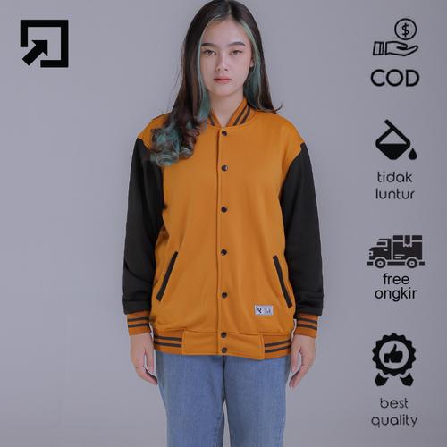 Jual Jaket Polos Pria Wanita Varsity Polos Jacket Casual Custom ...