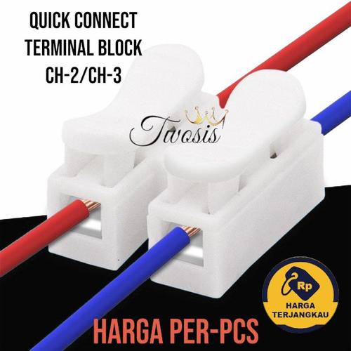 Jual CH2 CH3 QUICK CONNECTOR WIRE SPRING TERMINAL SAMBUNGAN KABEL ...