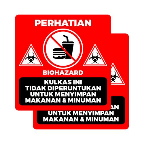 Jual Stiker Dilarang Simpan Makanan dan Minuman diDalam Kulkas Lab ...