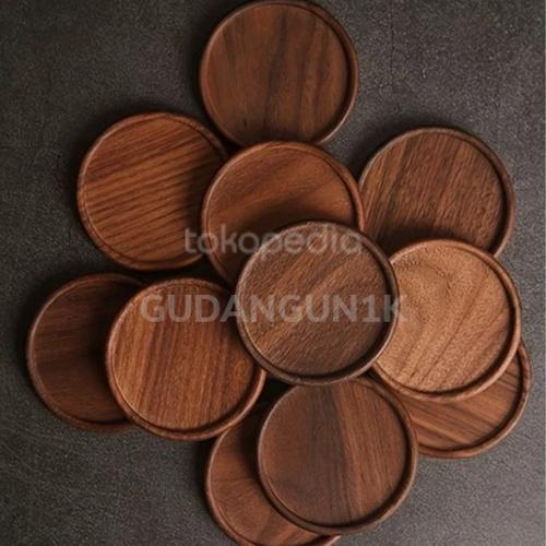 Jual tatakan gelas kayu coaster murah kayu wooden custom promosi ...