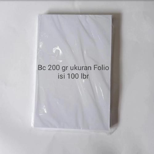 Jual Kertas Kartu BC Tik Putih 200 gr ukuran F4 Folio isi 100 lembar ...